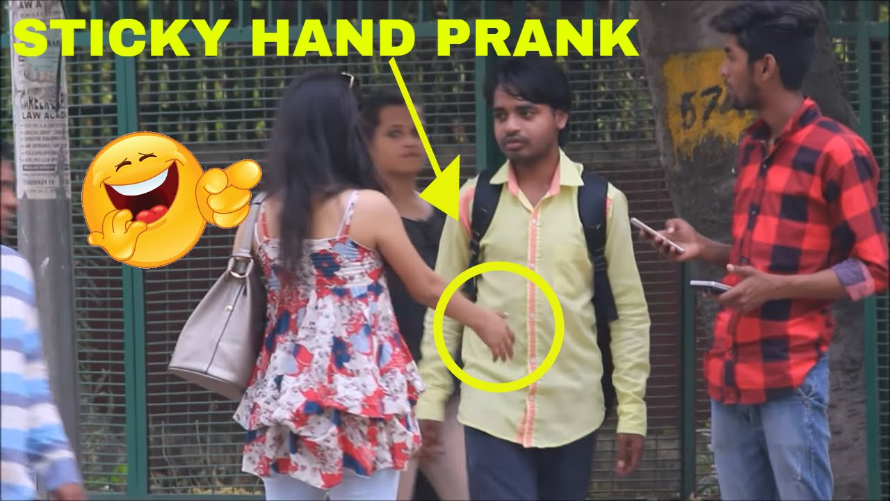 Sticky Handshake Prank | prank in India | funny video | - YouTube