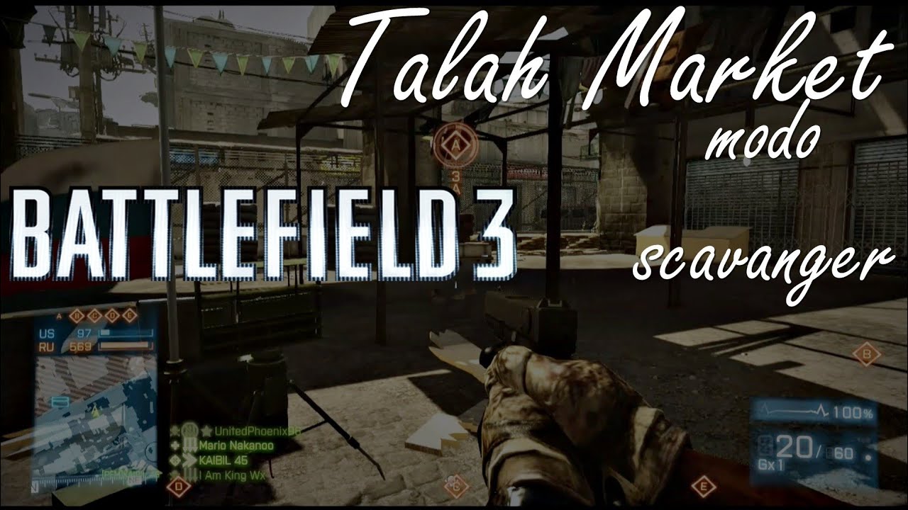 Battlefield 3 Talah Market modo Scavanger gameplay Xbox 360 pt br - YouTube