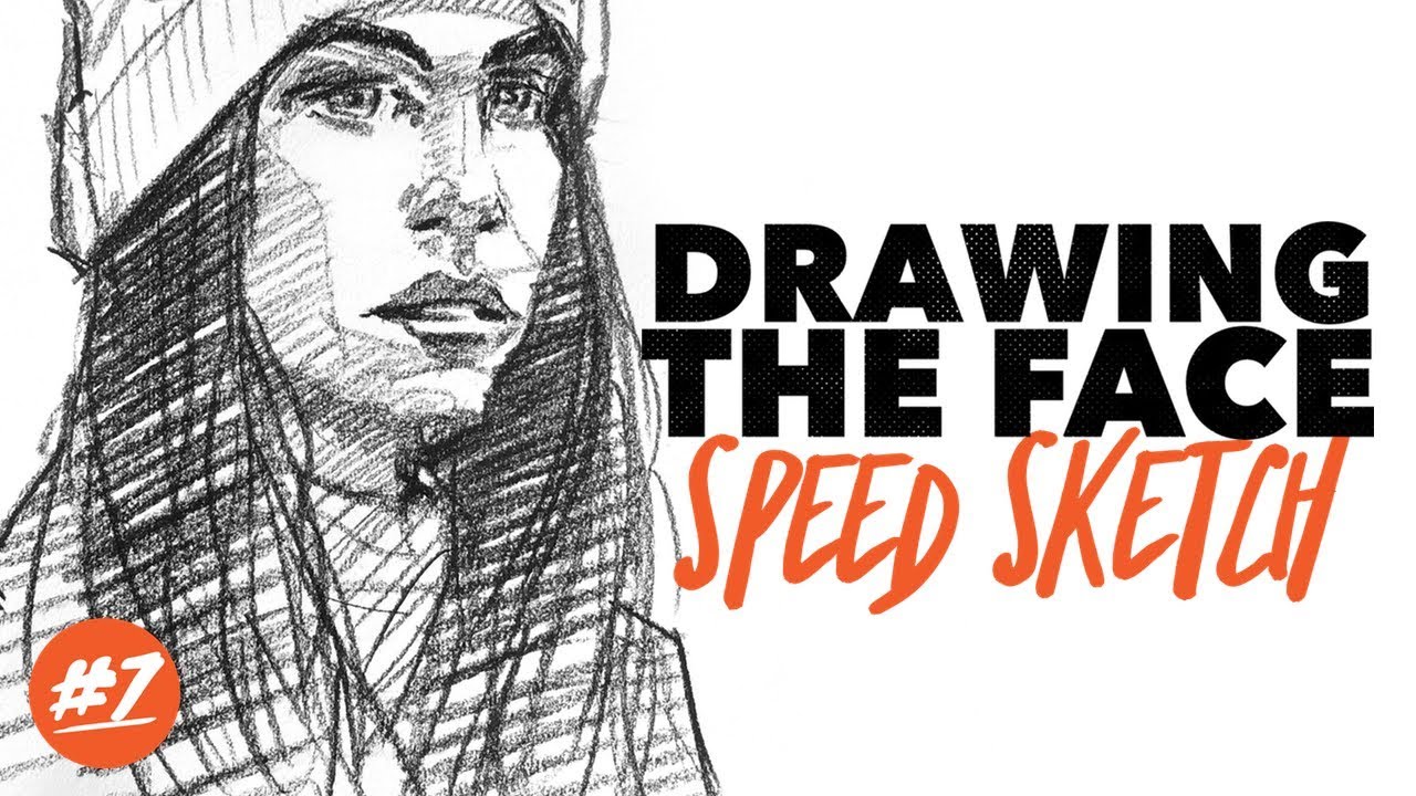 Sketching a face with pencil (Speed Sketch #7) - YouTube