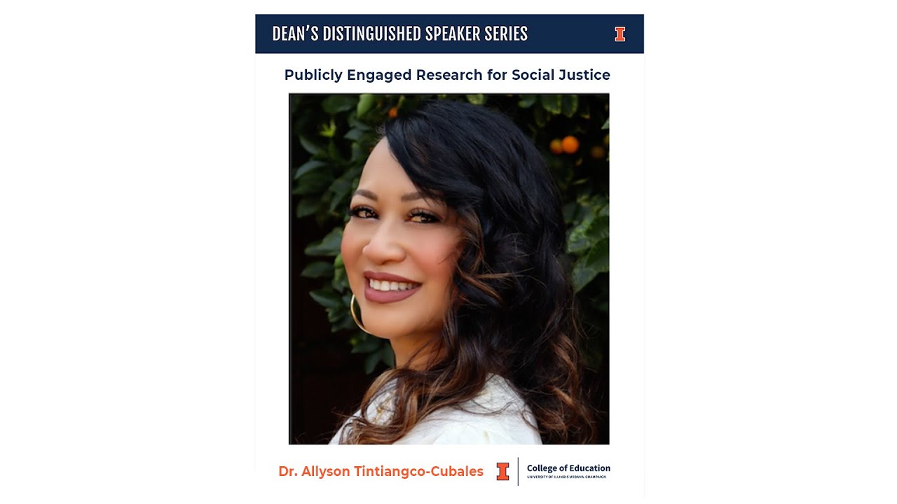 Dean's Distinguished Speaker: Dr. Allyson Tintiangco-Cubales - YouTube