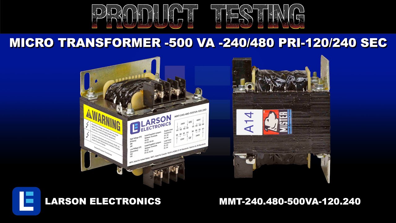 Micro Transformer -500 VA -240/480 Primary -120/240 Secondary - YouTube