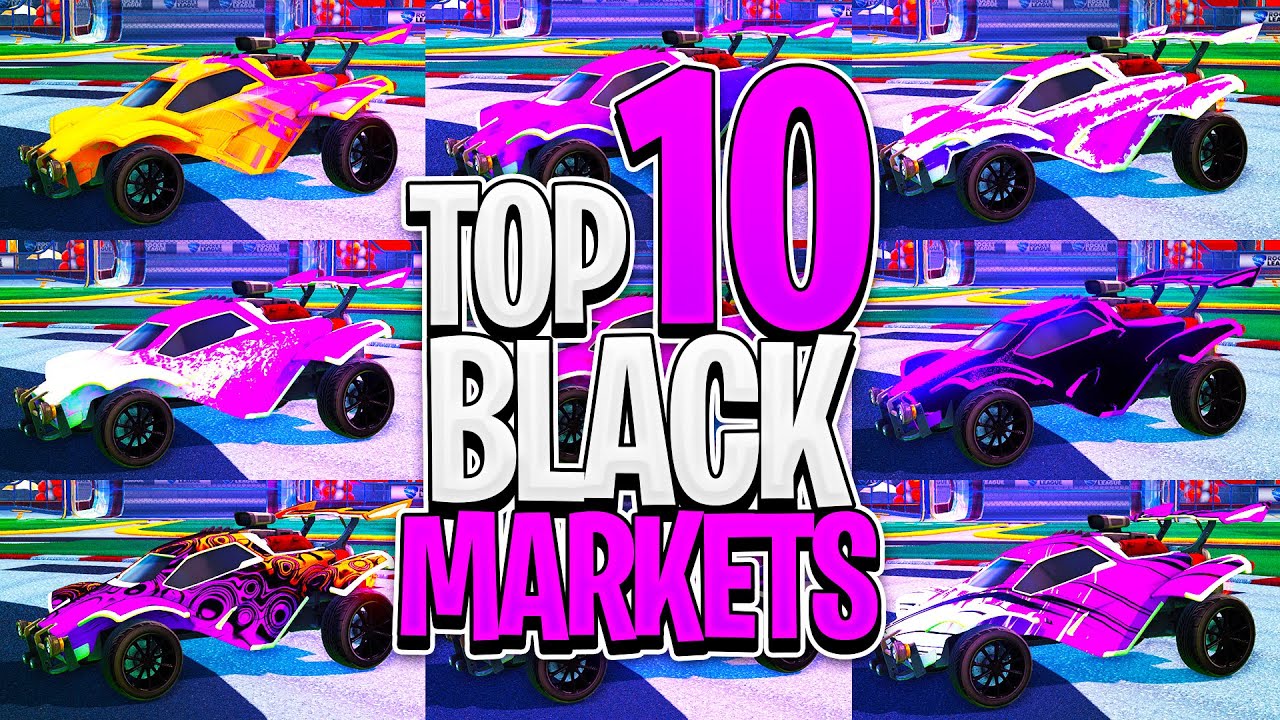 TOP 10 BLACK MARKET DECALS On Rocket League - YouTube