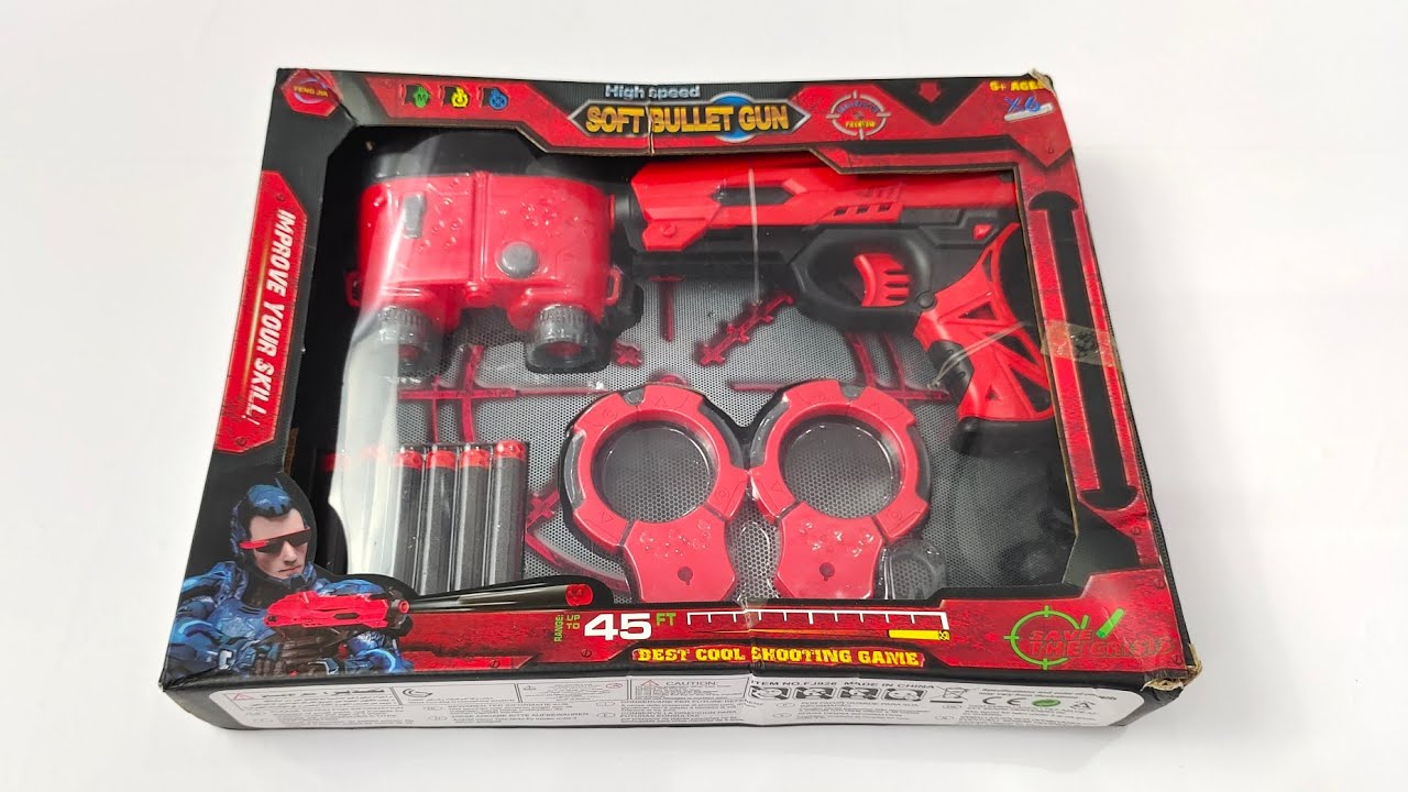 Police Toy Gun Set Unboxing and Testing | Unboxing Zone - YouTube