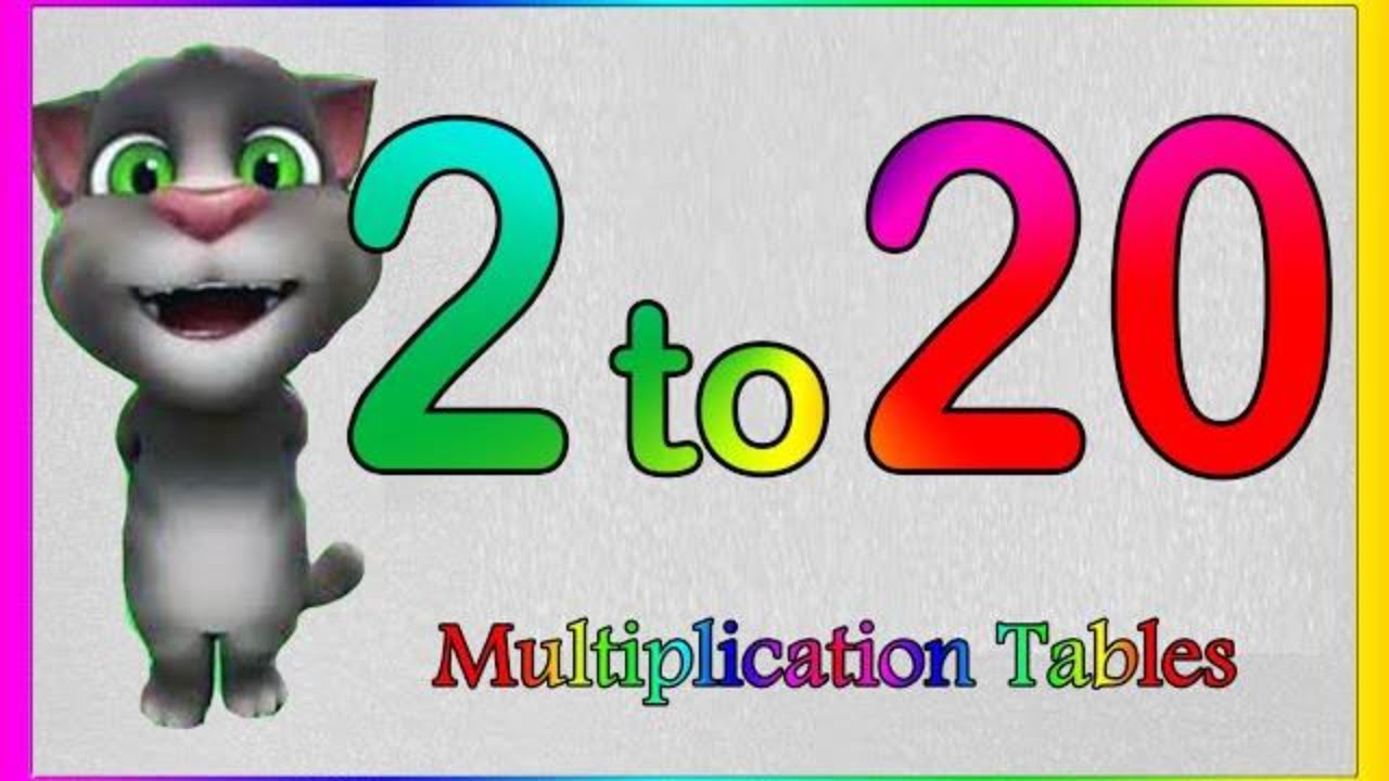 Learn 2 to 20 English Multiplication Table | 2 se 20 English Table ...