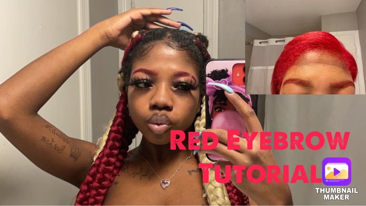 Red Eyebrow Tutorial ( Beginner Friendly ) ️ - YouTube