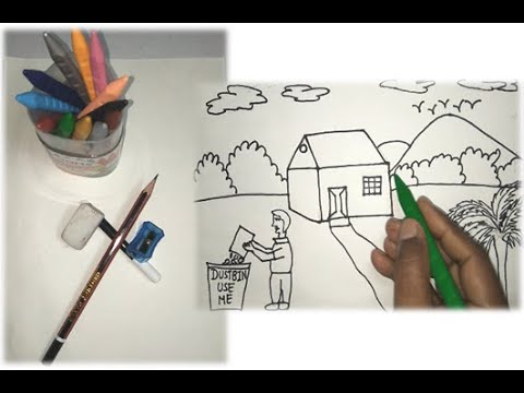 Very Simple and Easy Memory Drawing for Kids Students #art #drawing 😊😊👌 ...