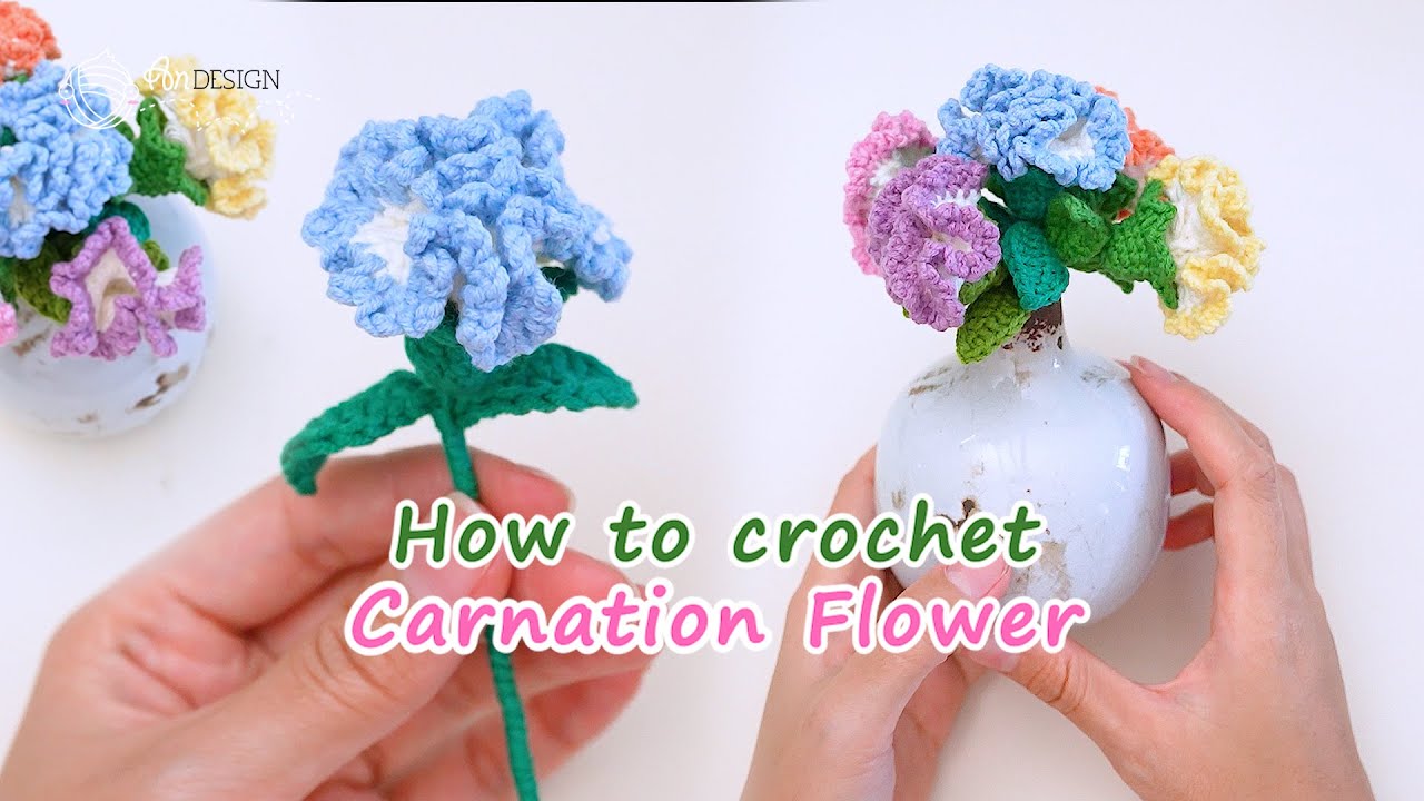 How to Crochet a Beautiful Carnation Flower | Step-by-Step Tutorial ...