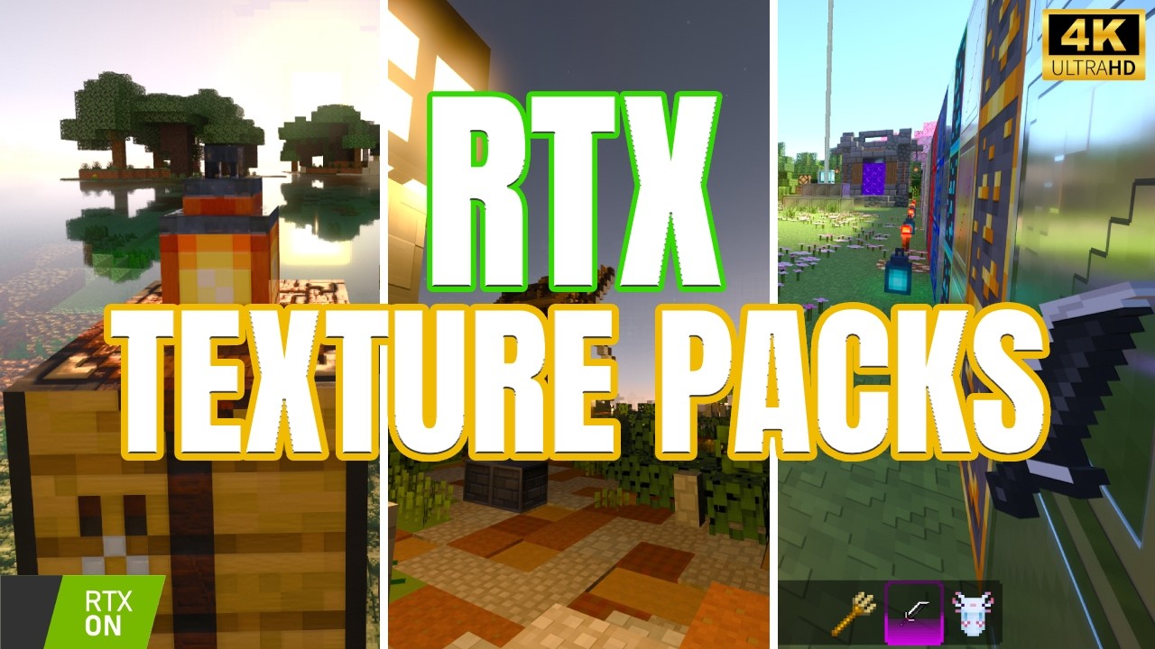 RTX TEXTURE PACKS para Minecraft Bedrock | 1.21.x - YouTube