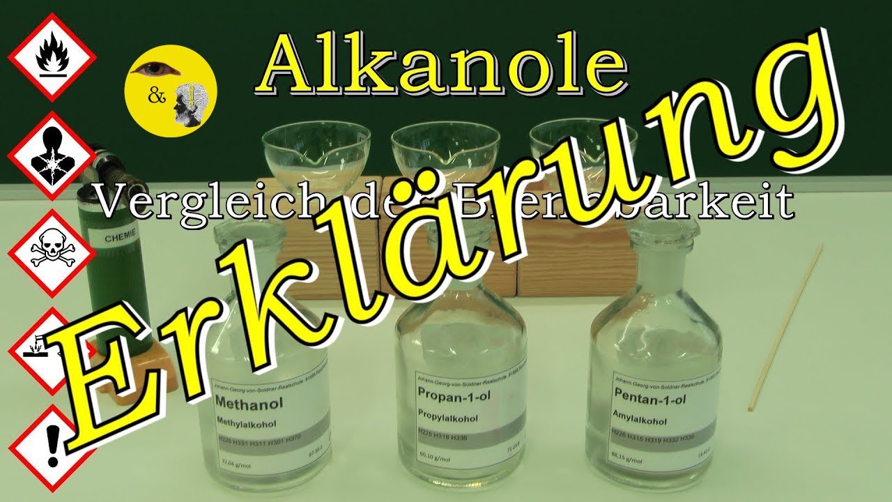 Erklärung zur Brennbarkeit der Alkanole | Sehen & Verstehen - YouTube
