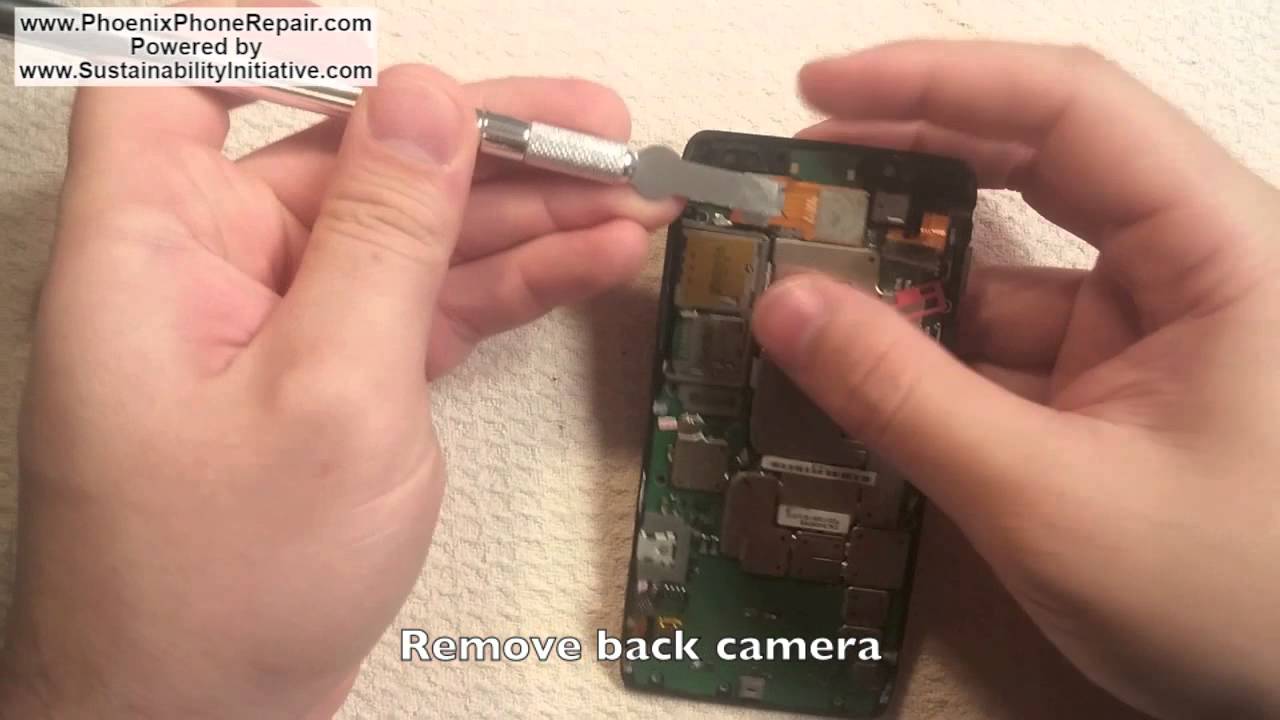 DROID RAZR M Motherboard Removal, Camera Removal, Battery Removal - YouTube