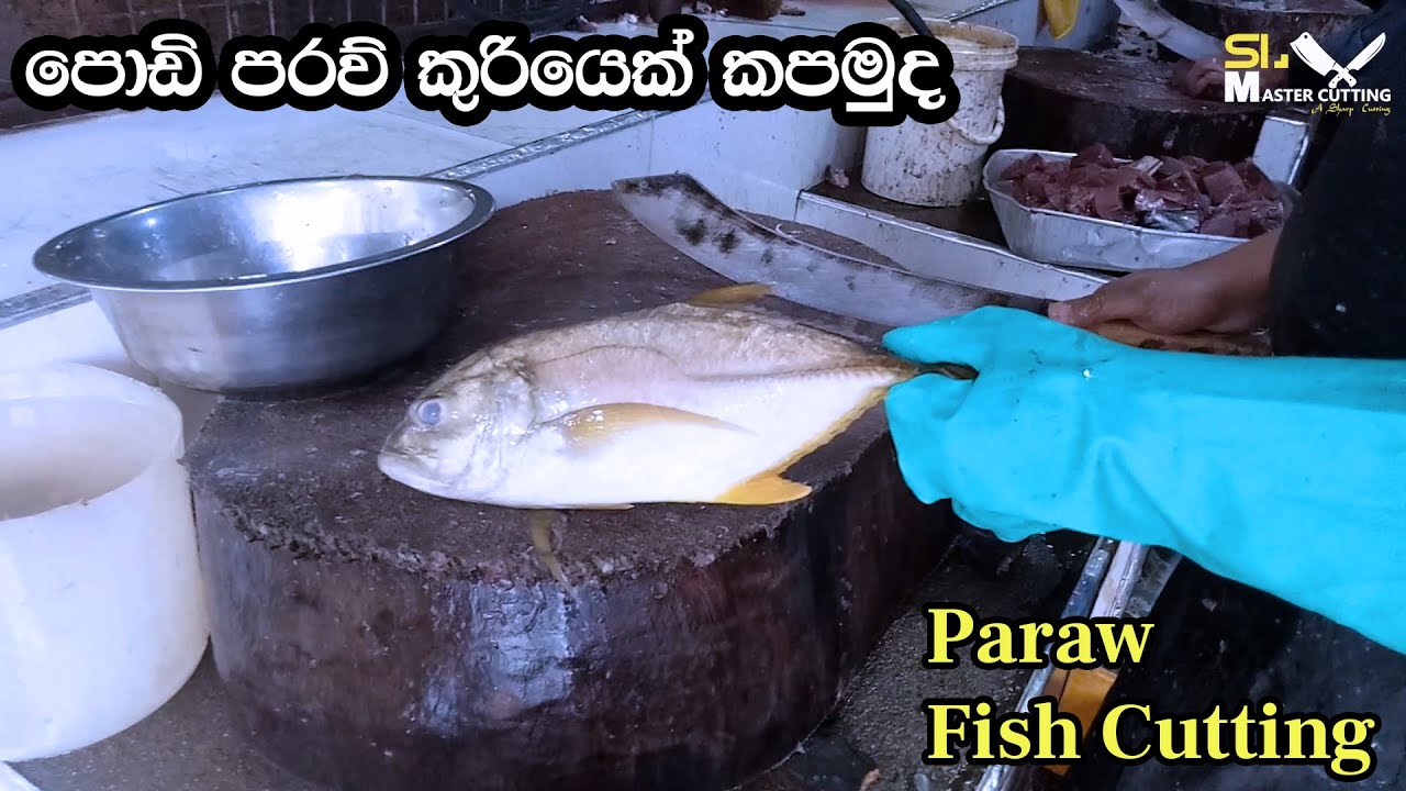 Paraw 🔥| පරව් | Fish Cutting Skills in Sri Lankan Fish Market - YouTube
