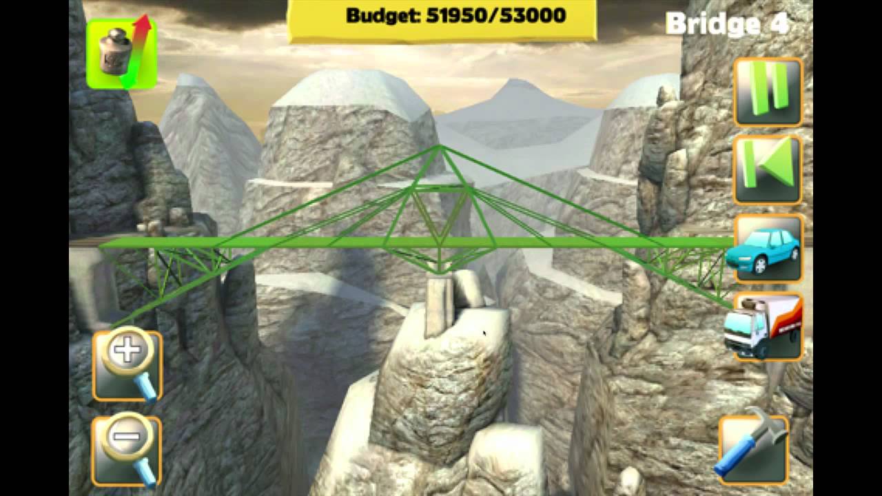 Bridge Constructor : The Ridge * Bridge 4 * ( iPhone, iPod, iPad ...