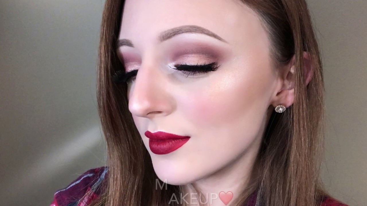Valentine’s Day makeup tutorial ️ - YouTube