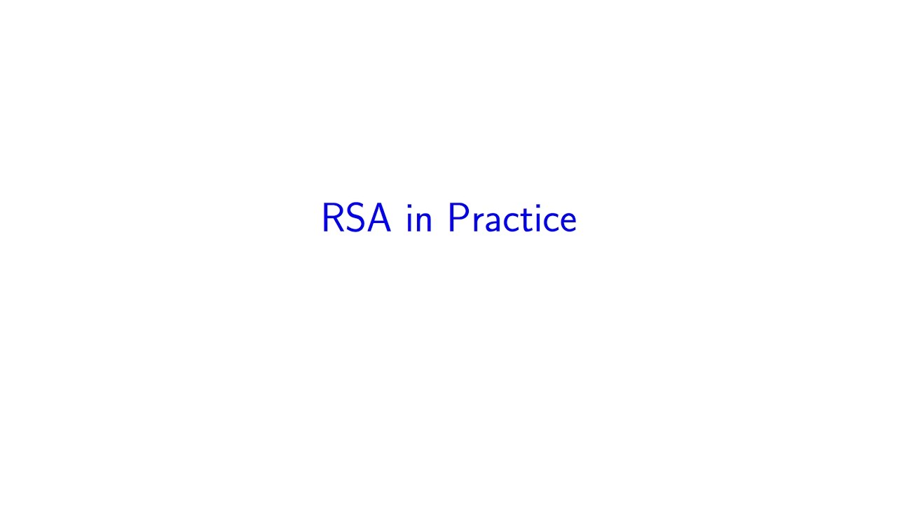 CM1 5 6 1 Real RSA Example - YouTube