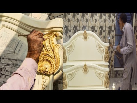 deco paint bed/off white colour/high gloss finishing - YouTube