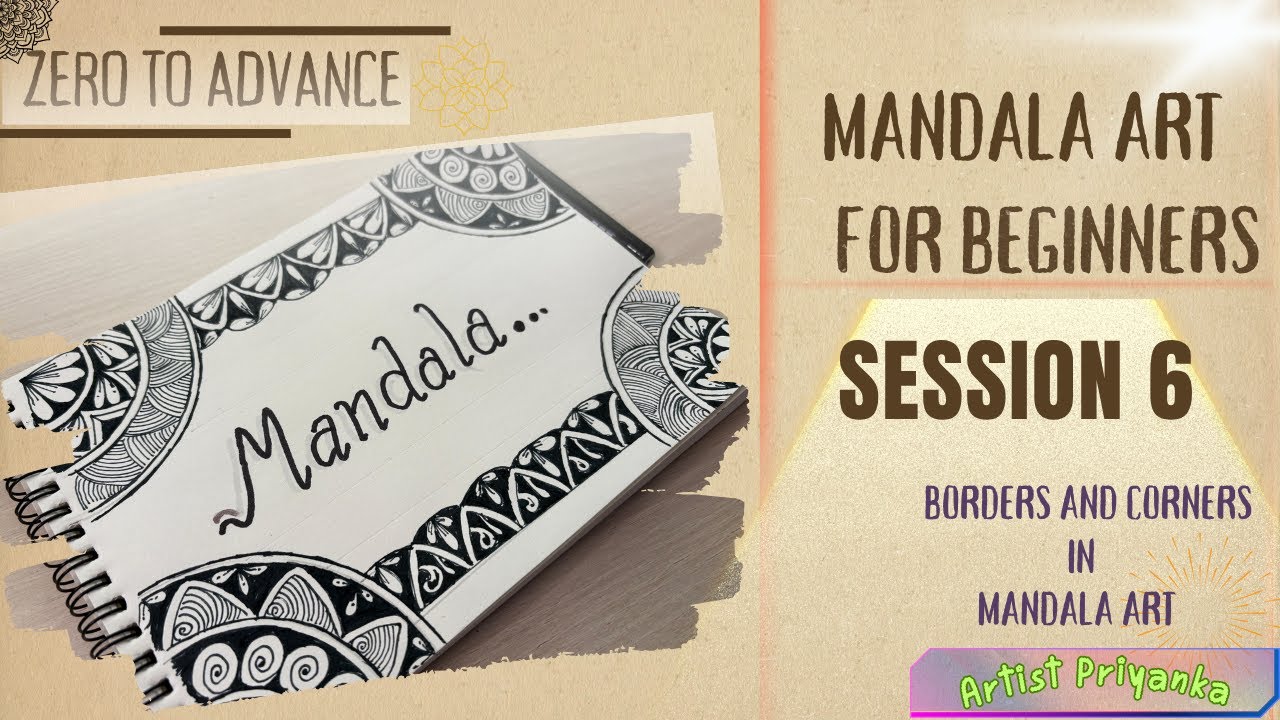 Creating BEAUTIFUL Mandala Borders and Corners | Mandala for Beginners ...
