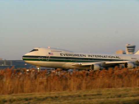Evergreen Airlines 747 Take Off From PHL - YouTube
