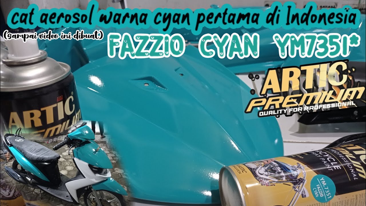 Cari cat aerosol warna cyan yamaha? ini Solusinya | Fazzio Cyan YM7351 ...
