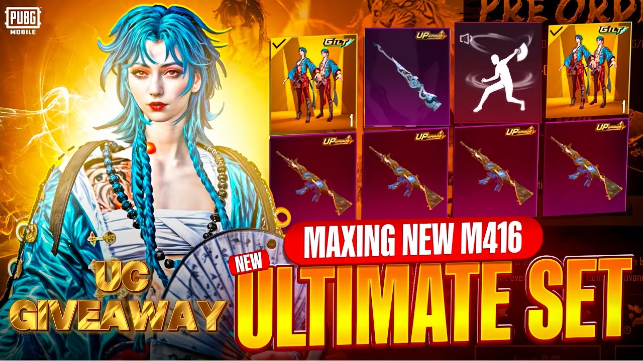 NEW ULTIMATE SET CRATE OPENING🥵MAXING NEW M416🔥BEST LUCK UC GIVEAWAY 1k ...
