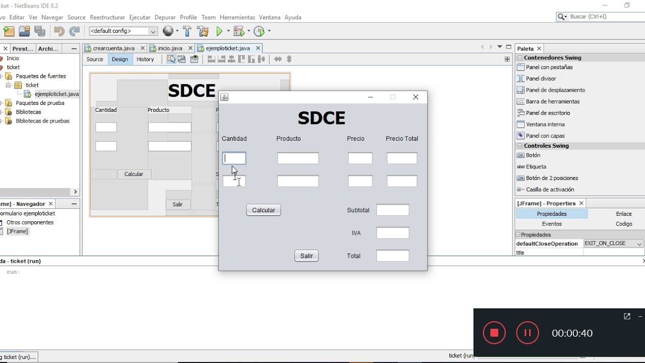 Ticket de productos en Netbeans - YouTube