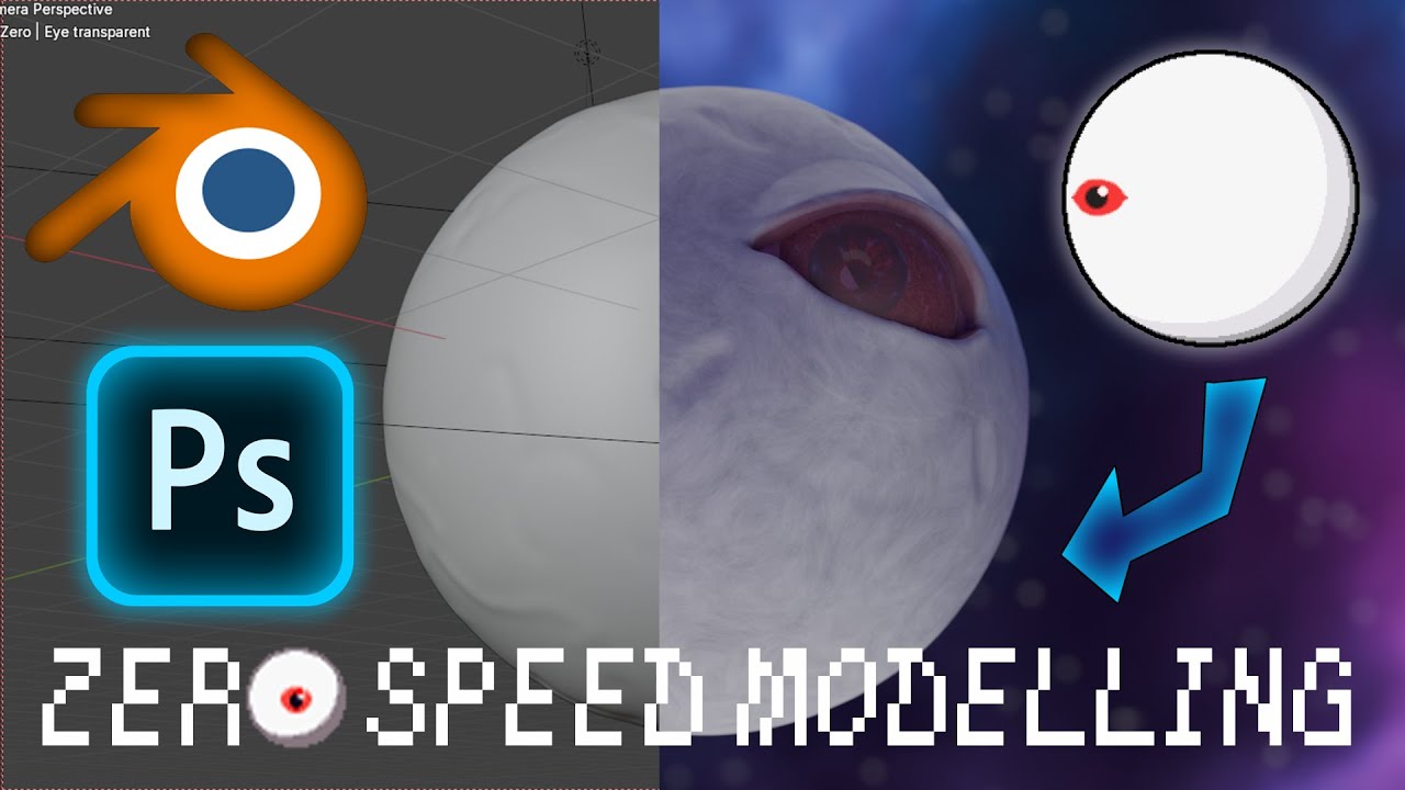 Zero Speed Modelling - Blender and Photoshop - YouTube