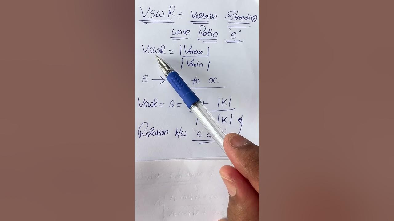 VSWR and Relation Between Voltage Standing Wave Ratio (VSWR) Reflection coefficient (K)#youtube ...