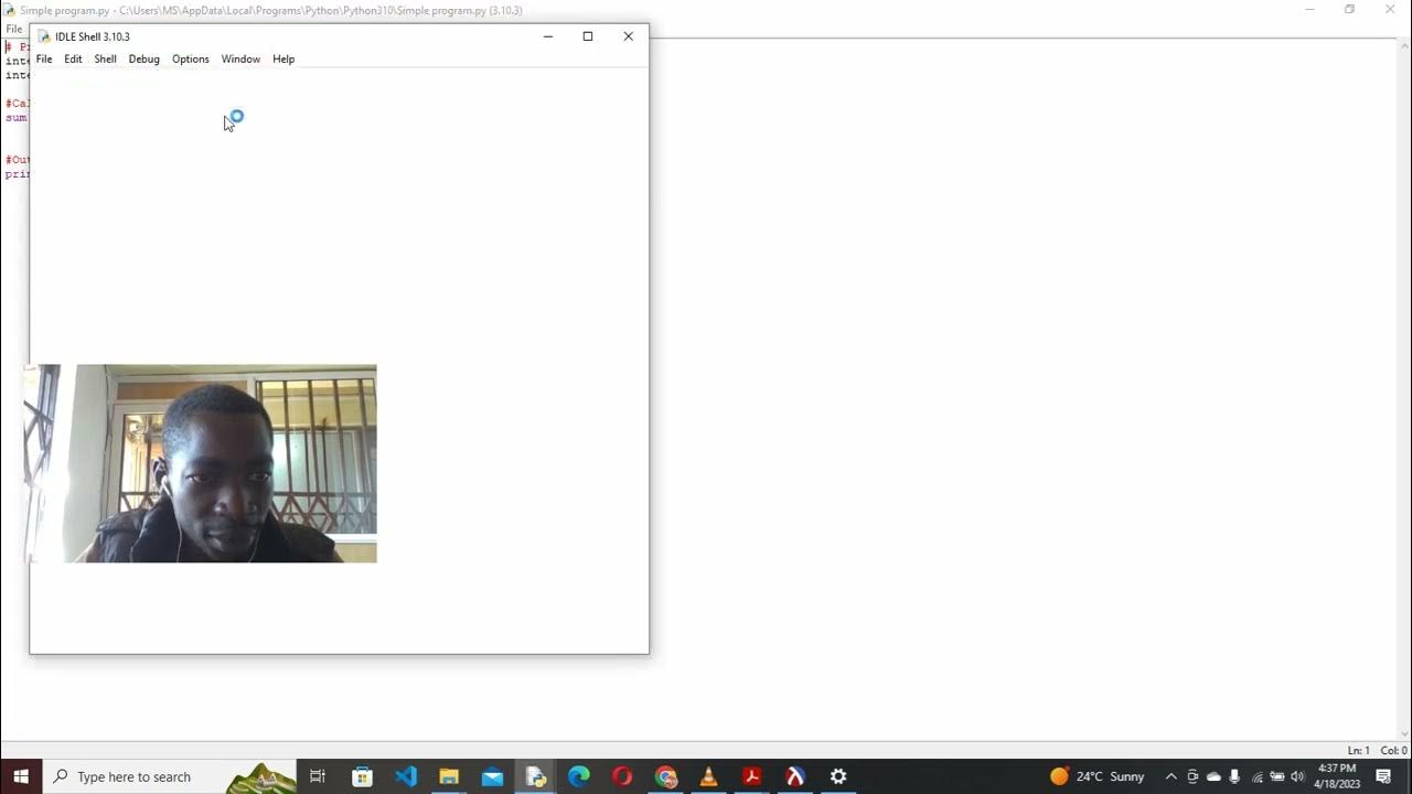 3 line simple program in python console - YouTube
