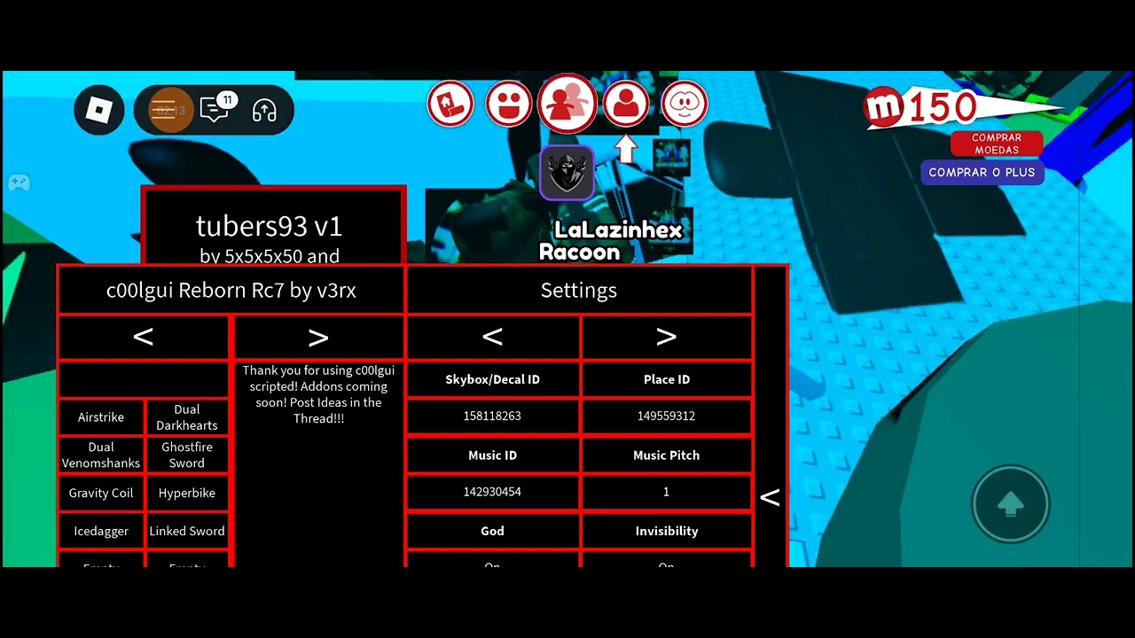 usando o script tubers93 c00lkidd 1x1x1x1 no meepcity - YouTube