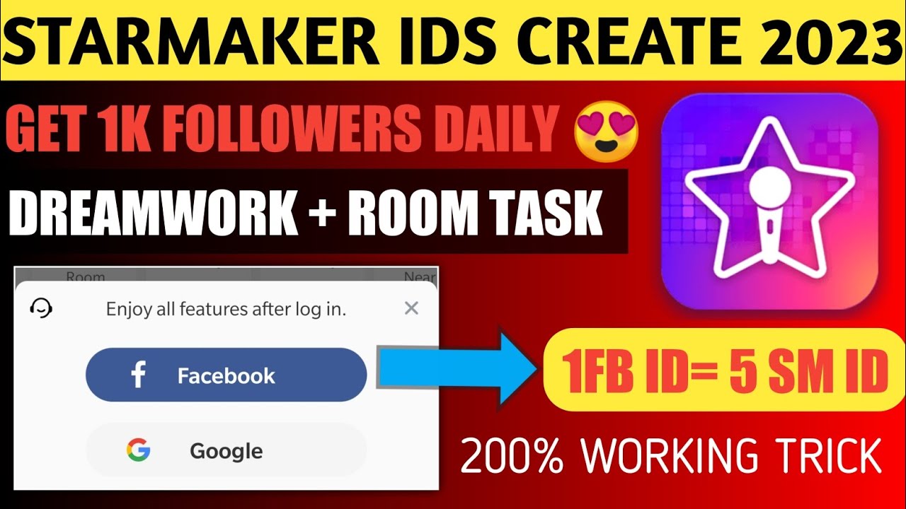 create starmaker ids and get 1k followers daily 2023 trick 🔥 starmaker pe ids kaise banaye - YouTube