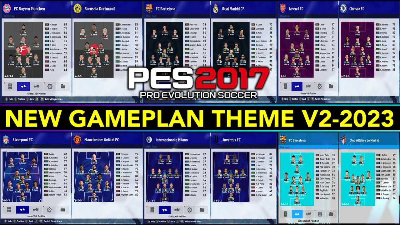 PES 2017 | NEW GAMEPLAN THEME V2-2023 | 12/25/23 | PC - YouTube
