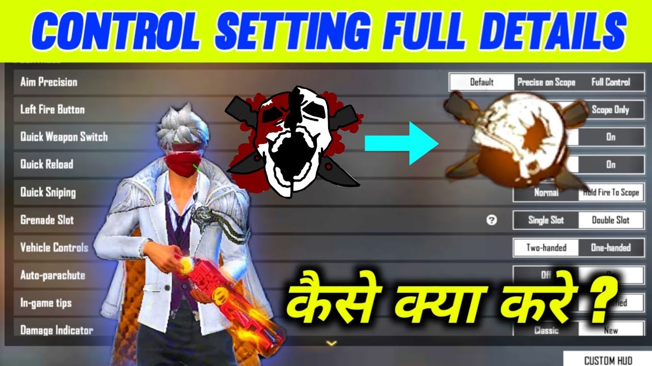 FREE FIRE CONTROLS SETTING FULL DETAILS | FREE FIRE PRO PLAYER SETTING ...