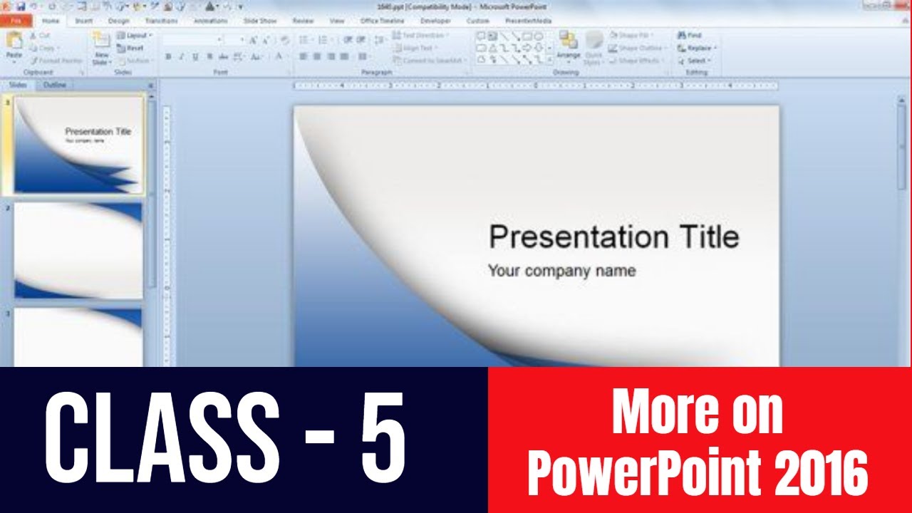 Class 5 Chapter 5 - More on PowerPoint 2016 | CBSE based More on ...