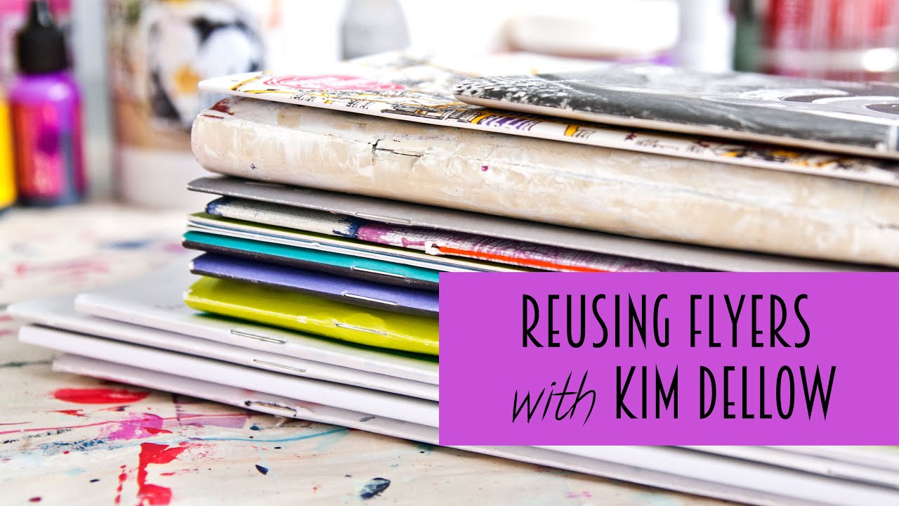 Reusing Flyers As Junk Journals And Art Journals - YouTube
