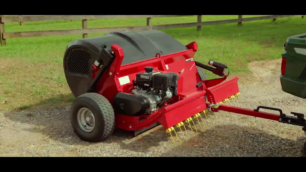 Tow and Collect - 1500 Pro E - Premium Pasture Cleaner - YouTube