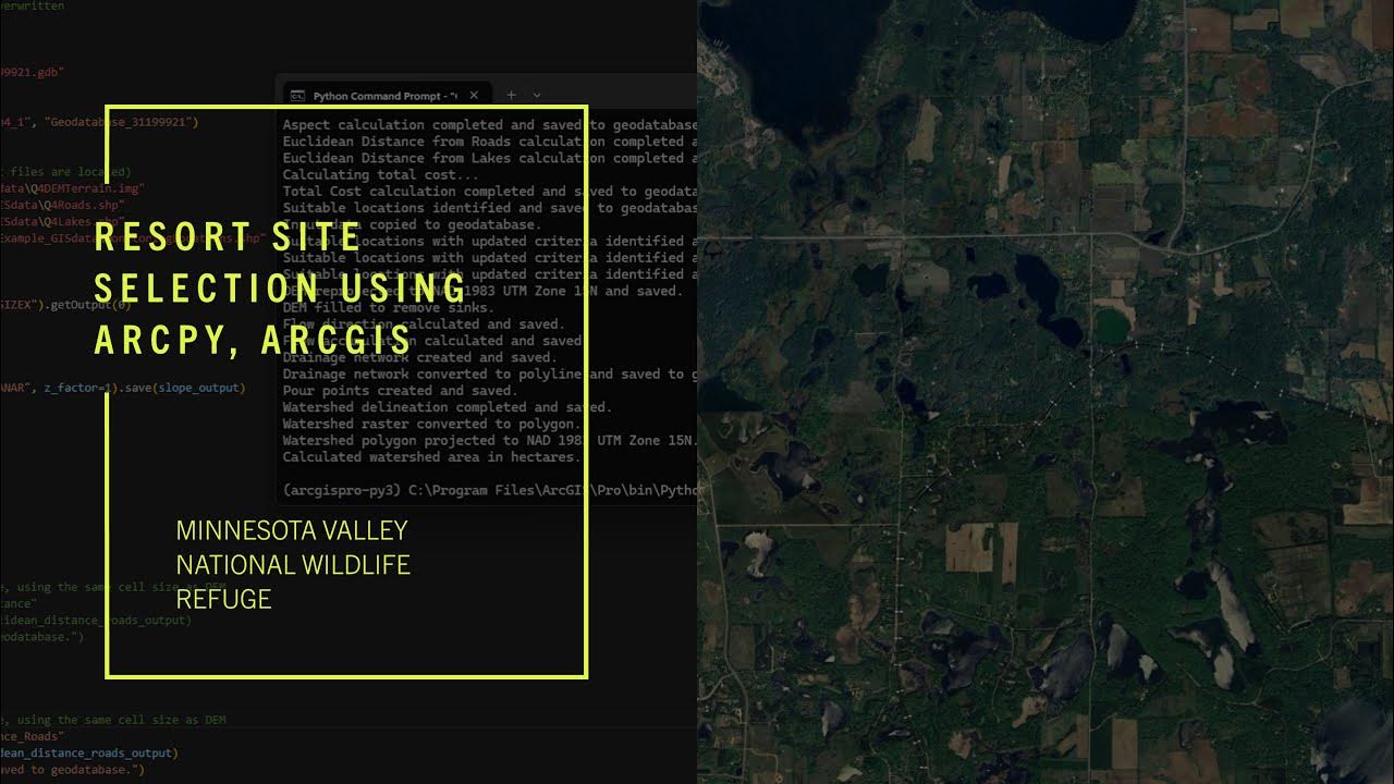 Automating Resort Site Selection Using ArcPy: GIS Hydrological Analysis & Cost Calculation - YouTube
