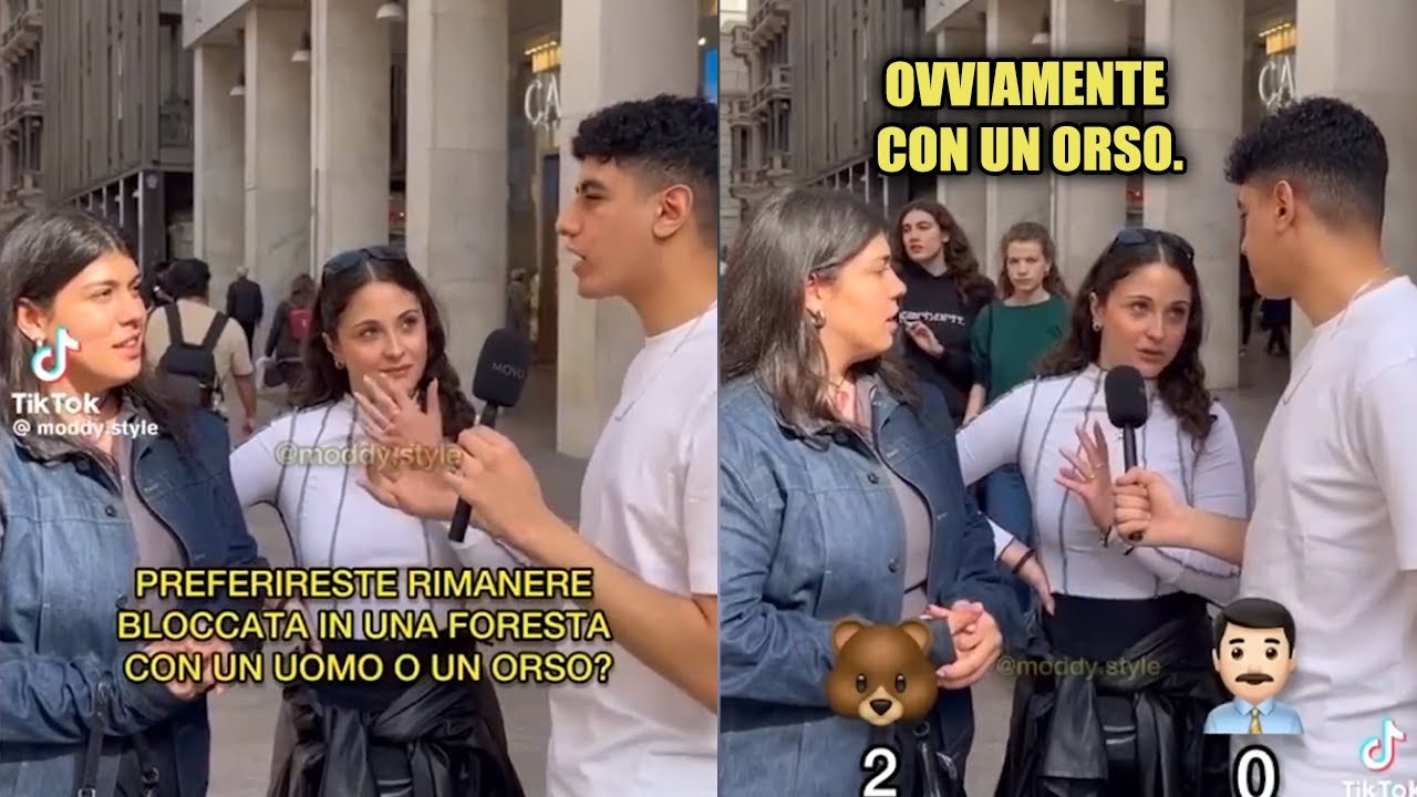 MEGLIO UN ORSO O UN UOMO? DONNE RISPONDONO - YouTube