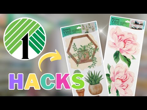BRILLIANT 🤯 Dollar Tree DIY Crafts using Peel-N-Stick Decals | Summer ...