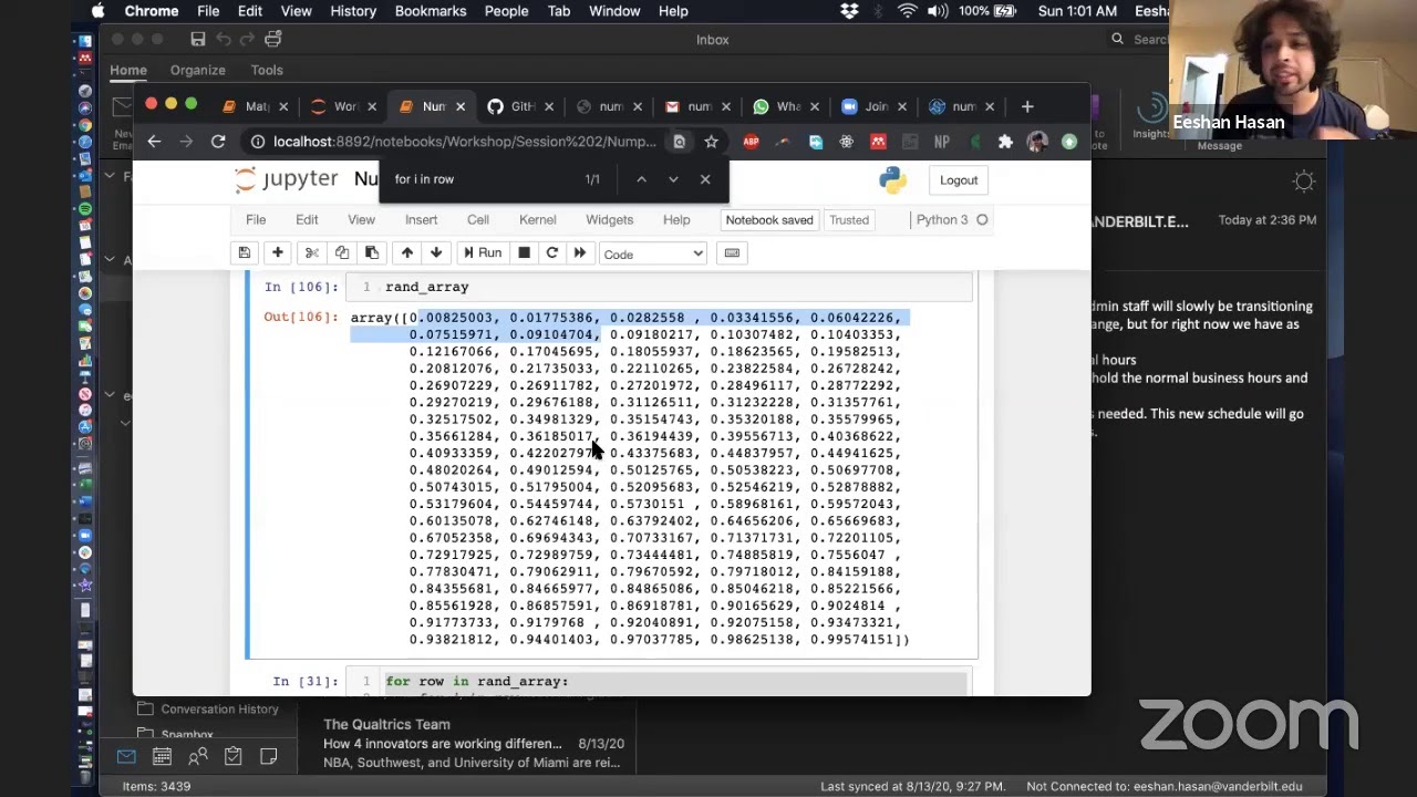 Zoom6: Numpy and Matplotlib in Python - YouTube