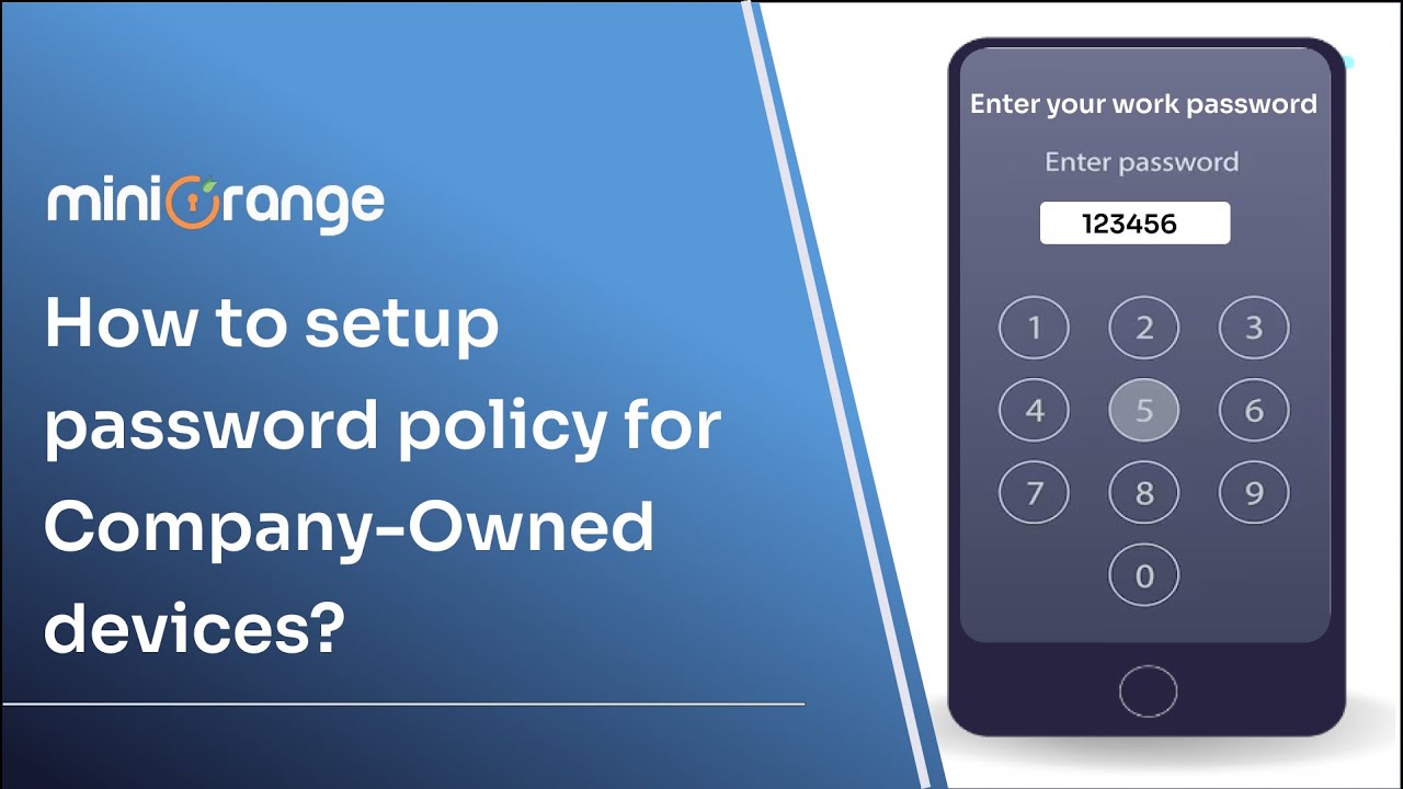 How to setup password policy for Corporate Devices | Android Company ...
