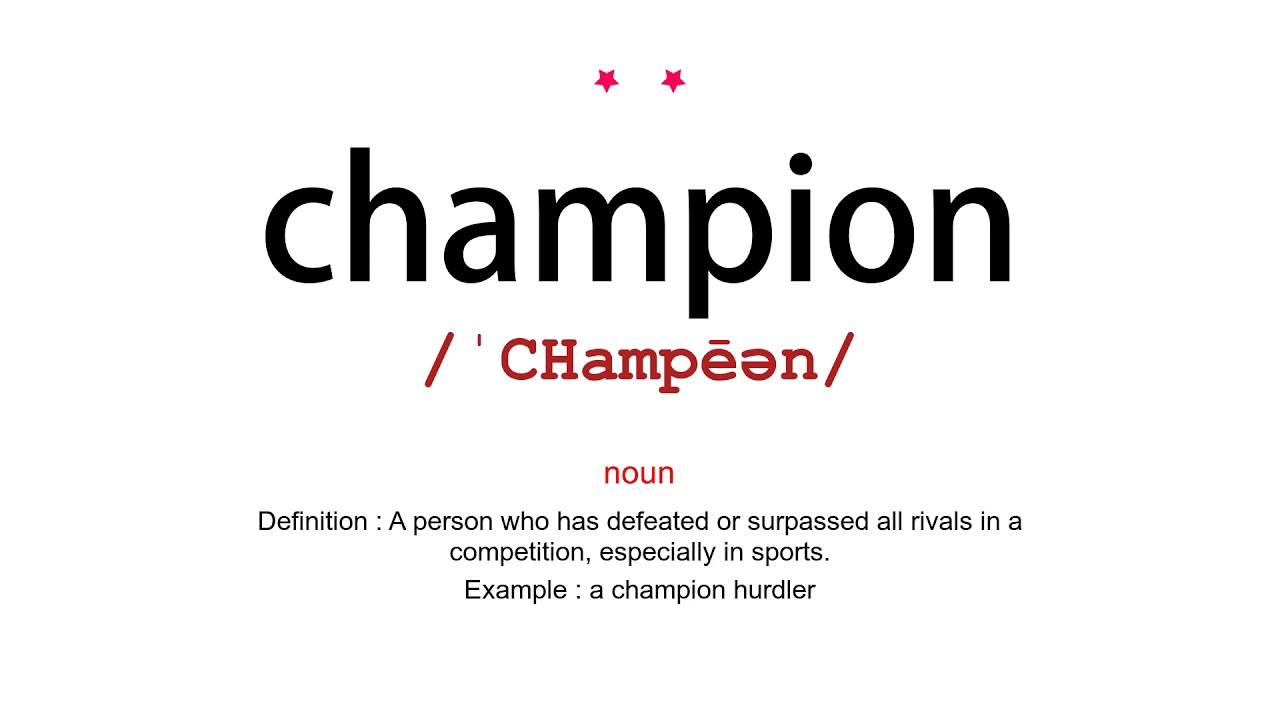 How to pronounce champion - Vocab Today - YouTube