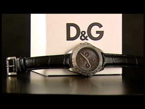 D&G Men's Black Dial Watch With Black Genuine Leather Strap - YouTube