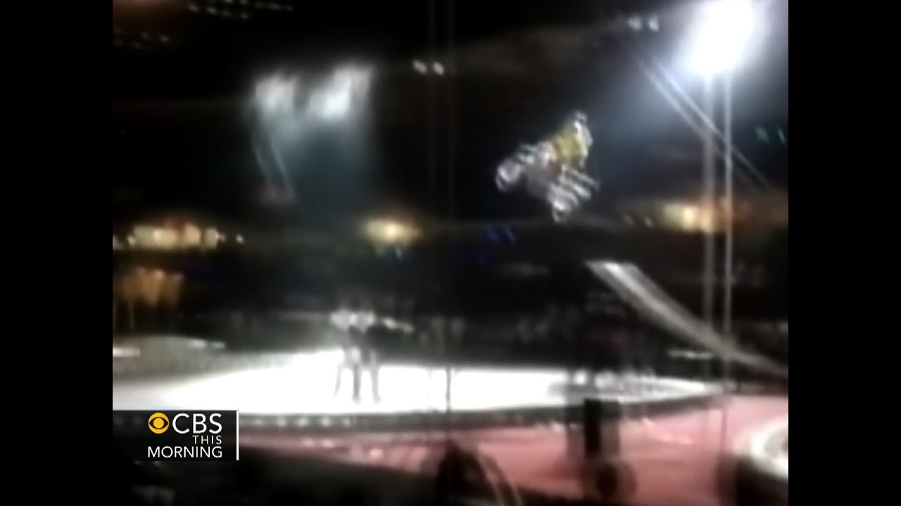 Motorcycle rider injured in circus accident - YouTube