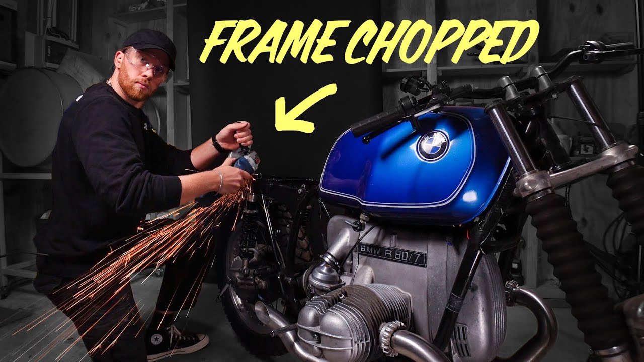 How to shorten a REAR FRAME? - BMW R80 Build - YouTube