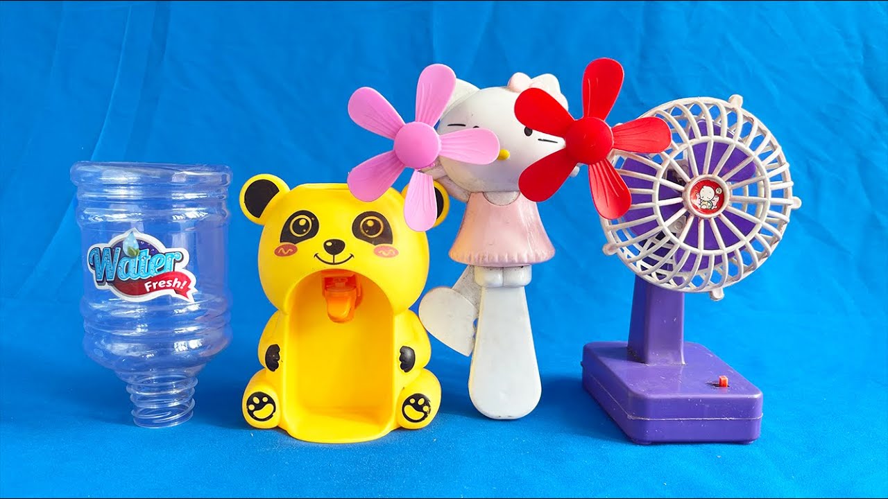 Kipas Angin Ungu Hand Fan Hello Kity Water Dispenser - YouTube