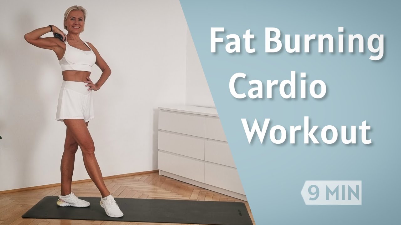 9 Min Fat Burning Cardio Workout /Non Stop - YouTube
