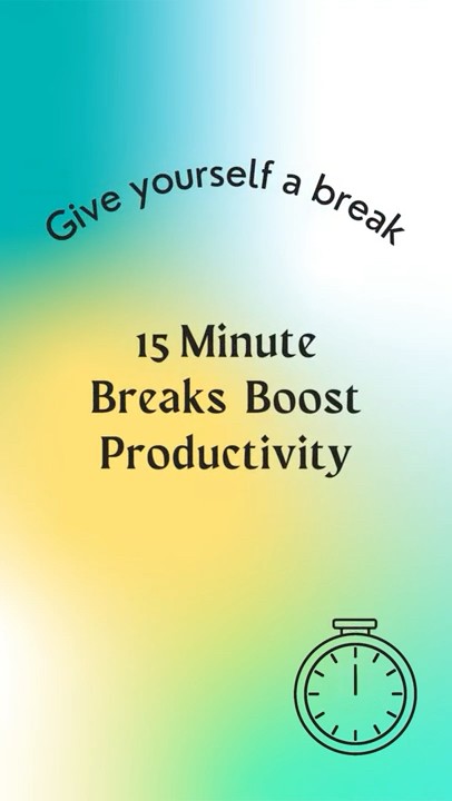 Boost your PRODUCTIVITY by taking 15 Minute Breaks or less! - YouTube