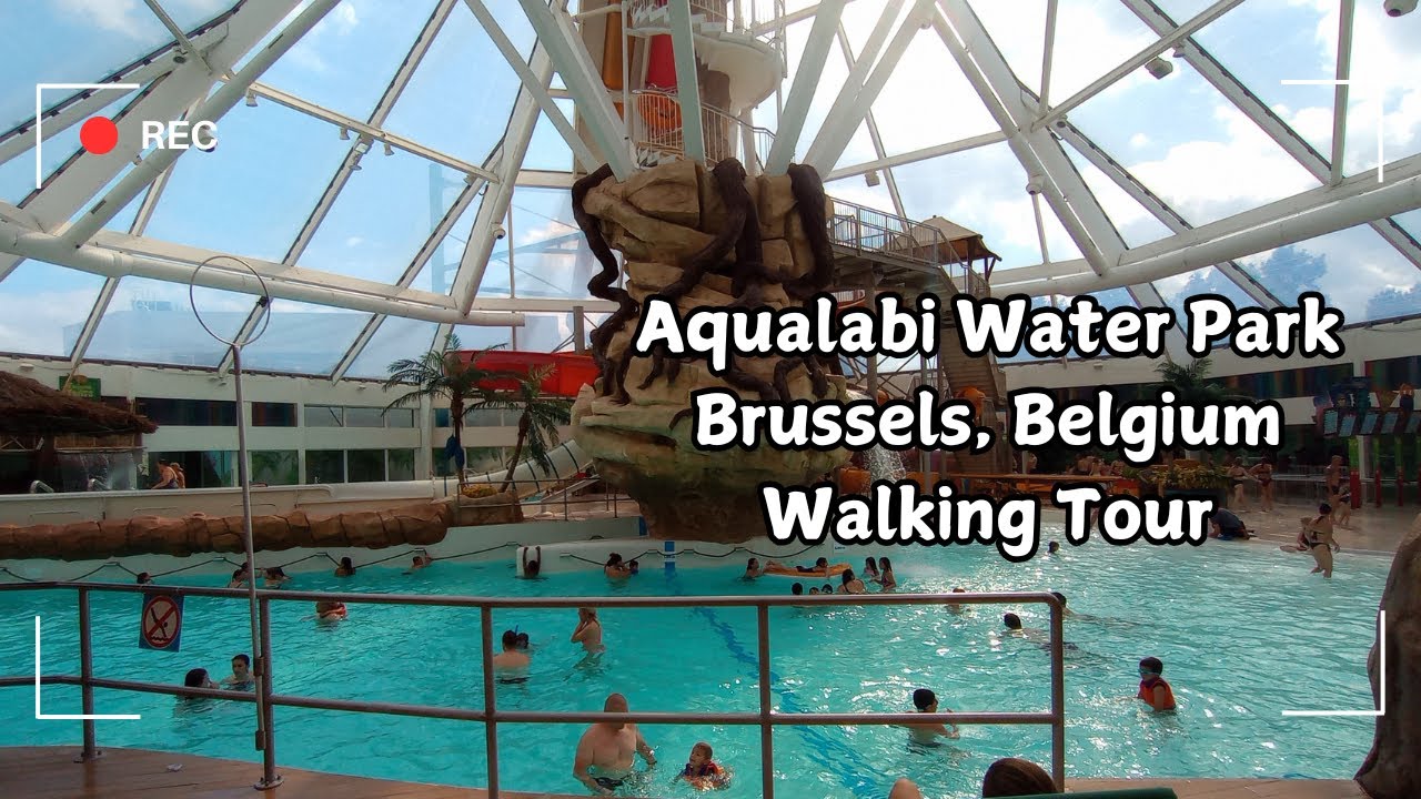 Aqualibi Belgium Water Park Walking Tour Raw Footage - YouTube