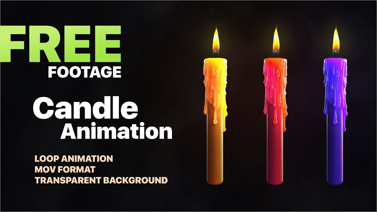 Free Candle Footage for Video Editing – Loop Animation, MOV Format ...
