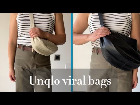 Uniqlo VIRAL bag try on and a EVEN BETTER bag from Uniqlo - YouTube