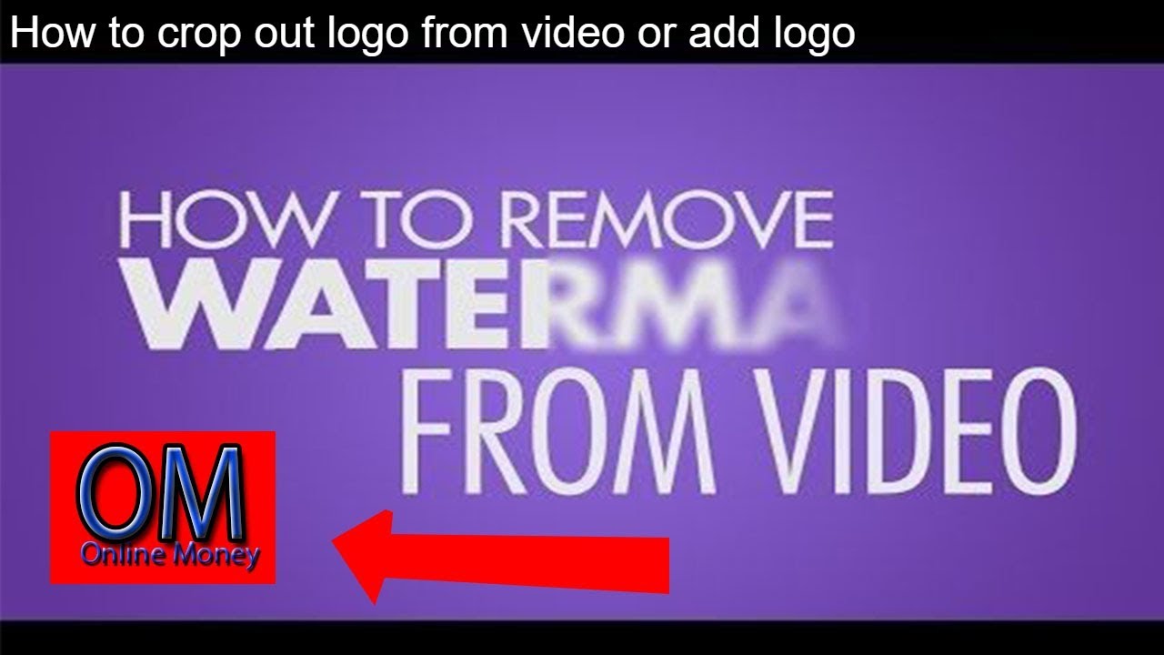 How to crop out logo from video or add logo to cover any video logo ...